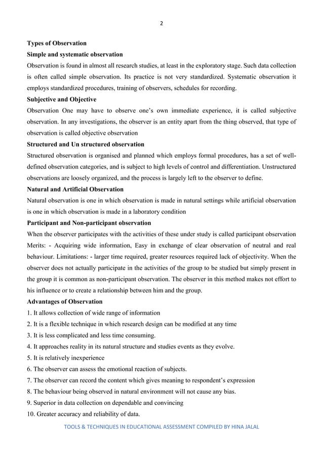 Tools of assessment | PDF
