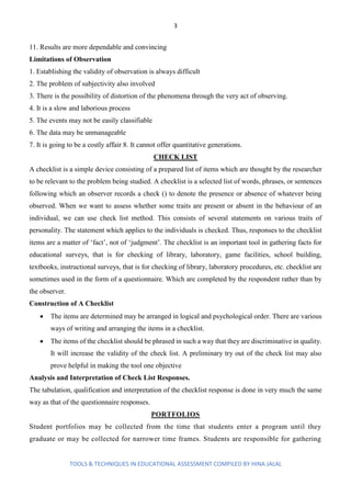 Tools of assessment | PDF