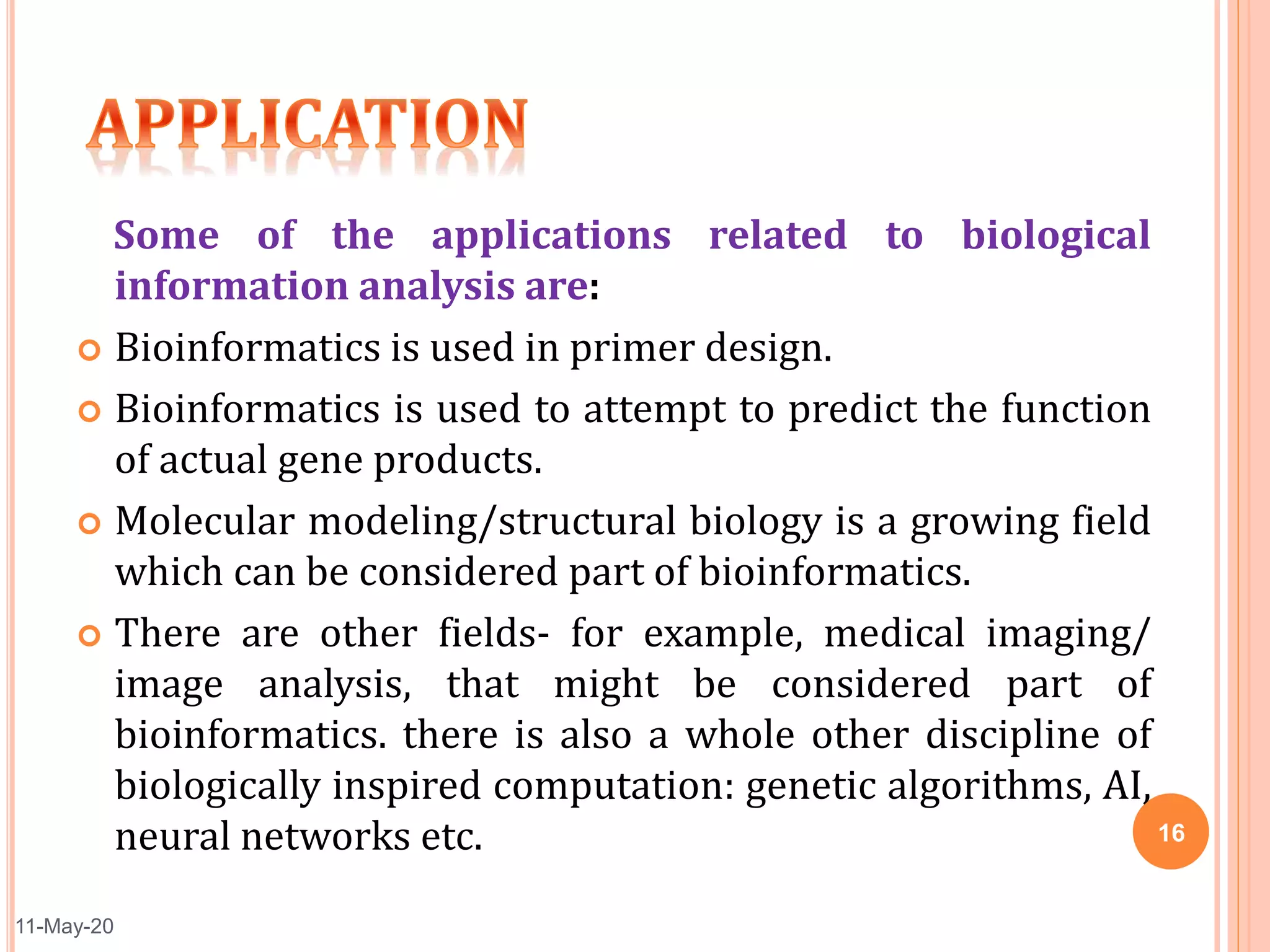 Tools of bioinforformatics by kk | PPTX