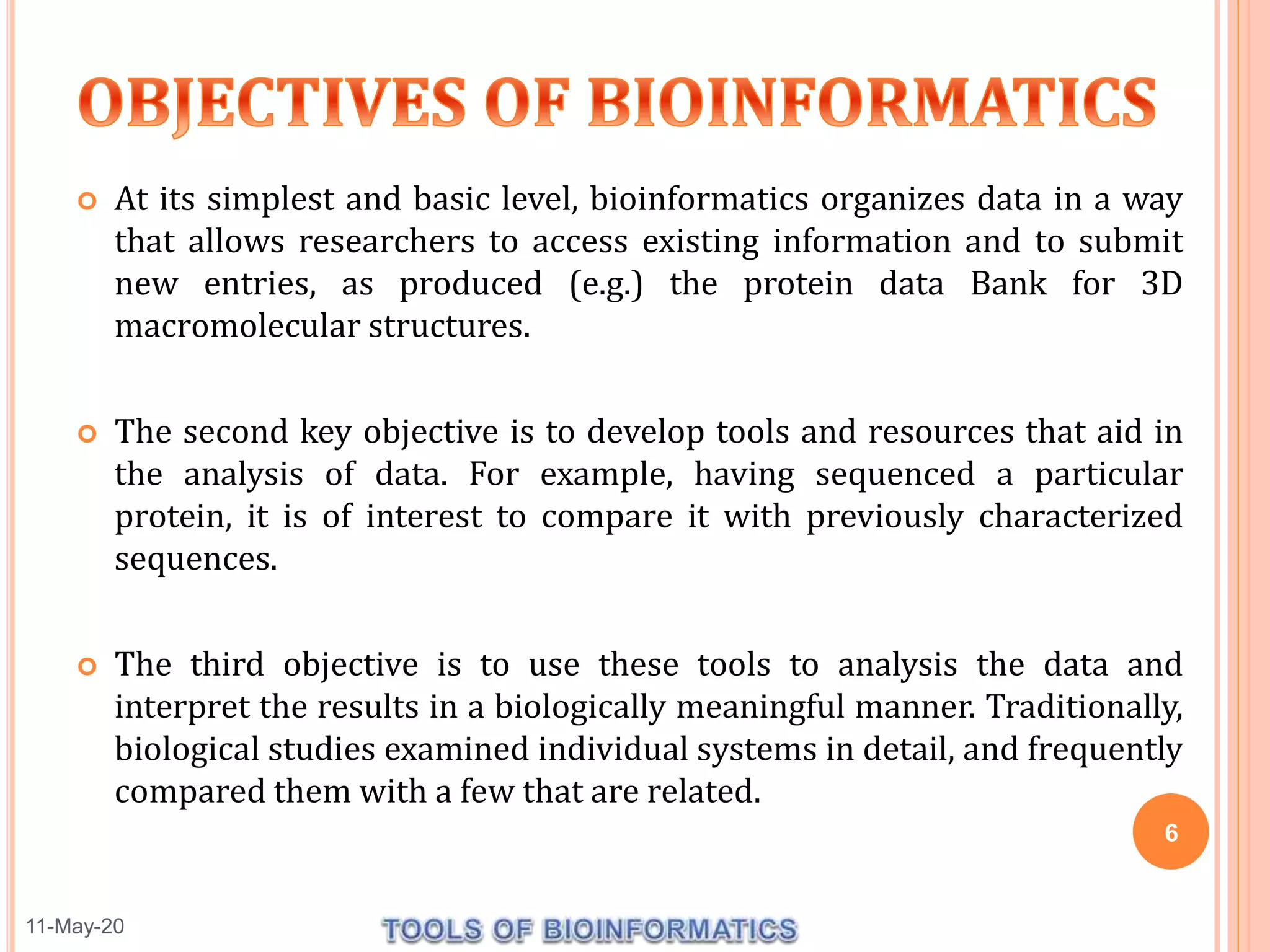 Tools of bioinforformatics by kk | PPTX