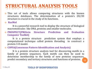 Tools of bioinforformatics by kk | PPTX