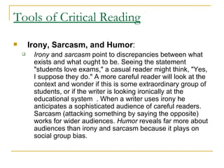 Tools of critical reading | PPT