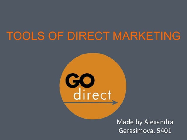 Tools of direct marketing | PPTX