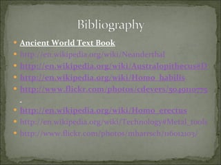 Tools of early humans | PPT