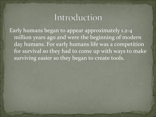 Tools of early humans | PPT