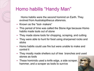 Tools of hominids | PPT