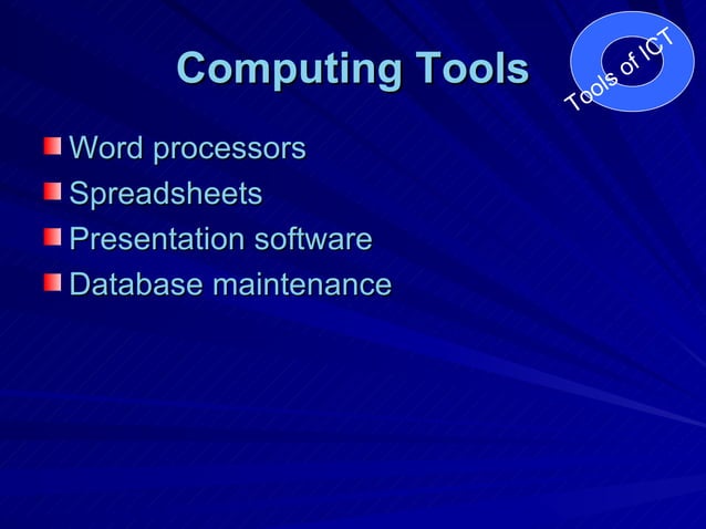 Tools Of ICT | PPT