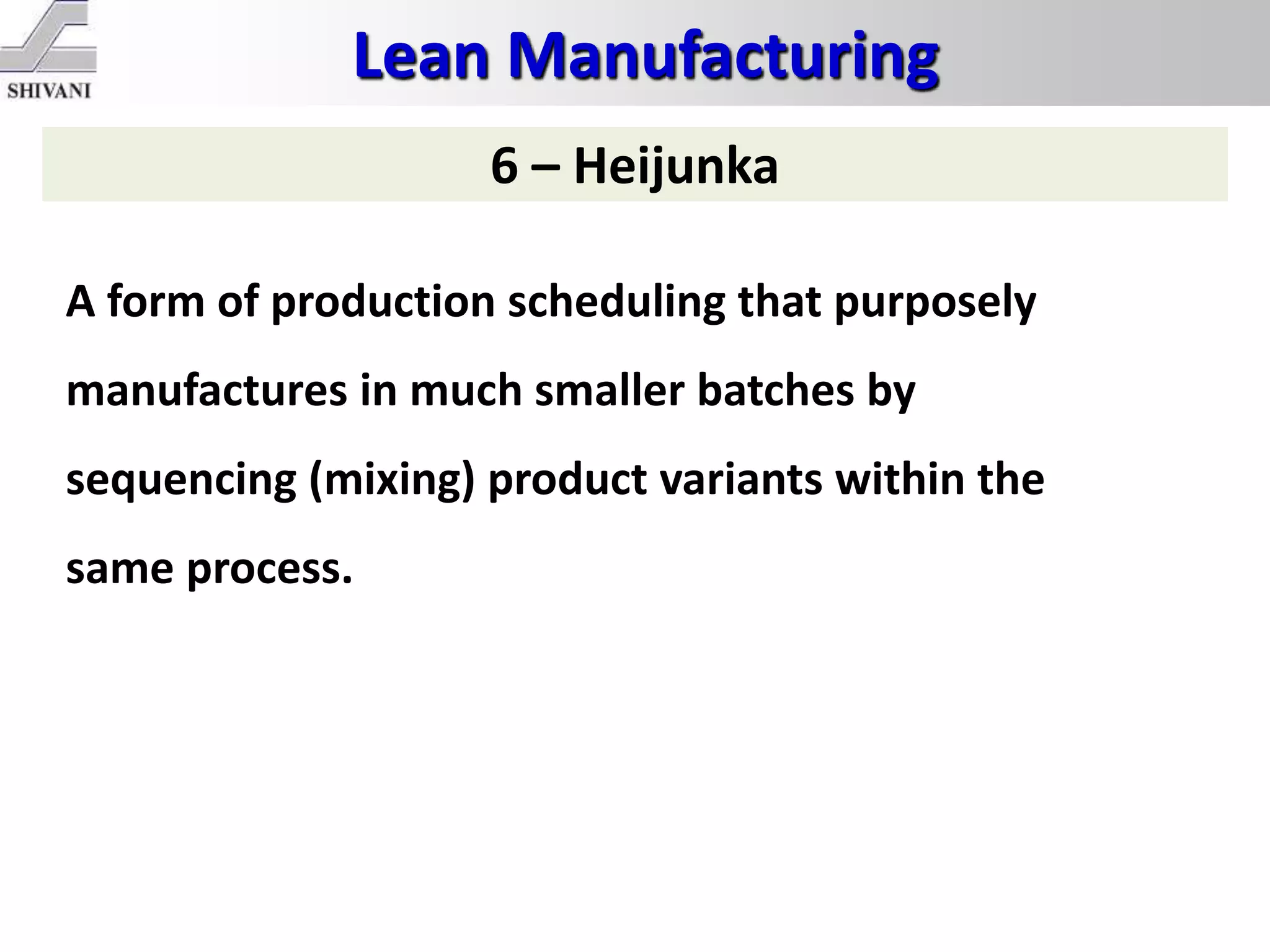 Tools of lean mfg | PPTX