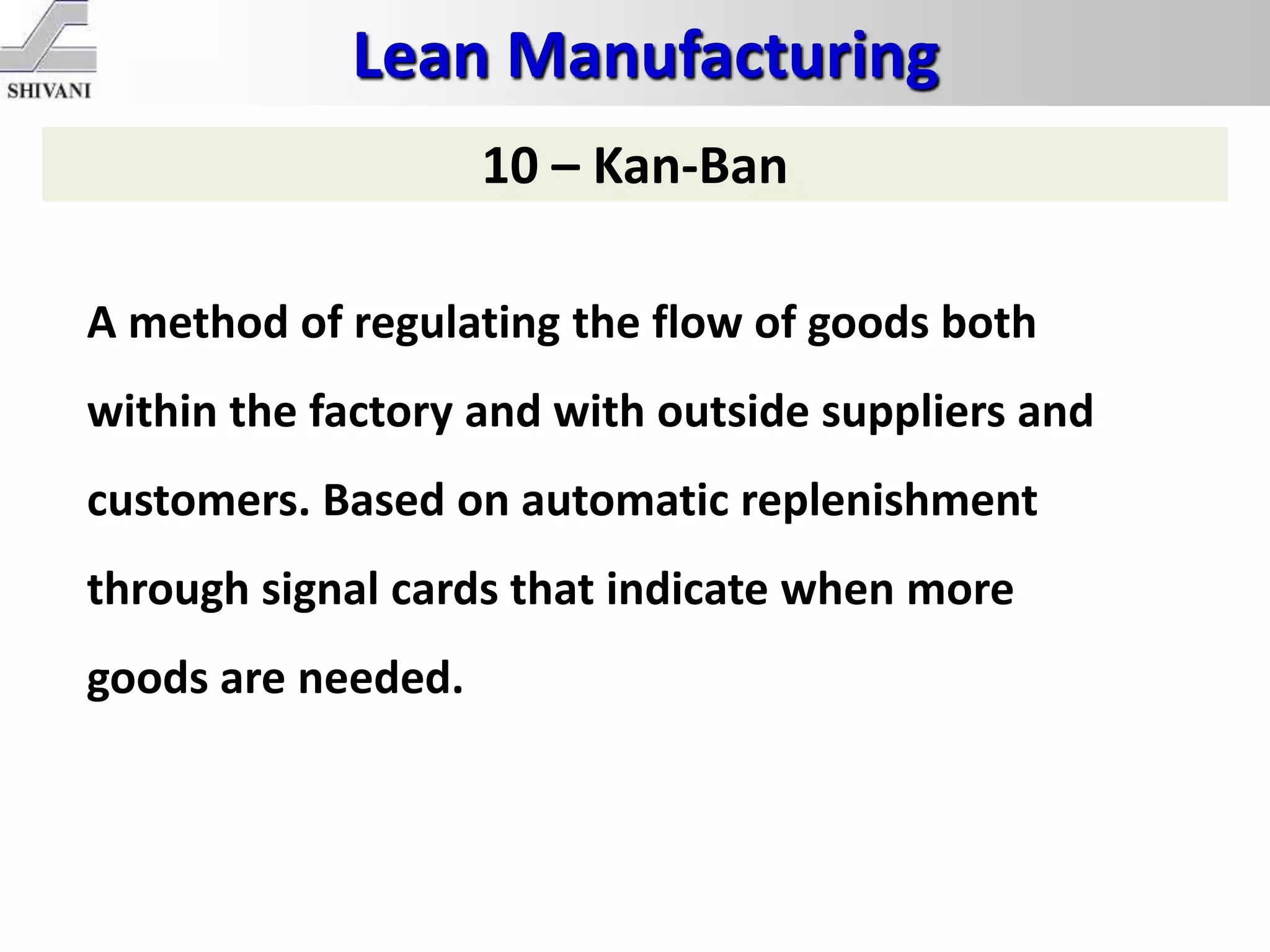 Tools of lean mfg | PPTX