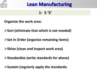 Tools of lean mfg | PPTX