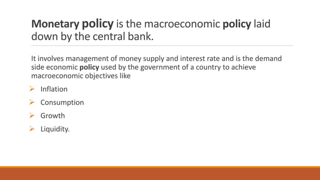 Tools of monetary policy | PPT