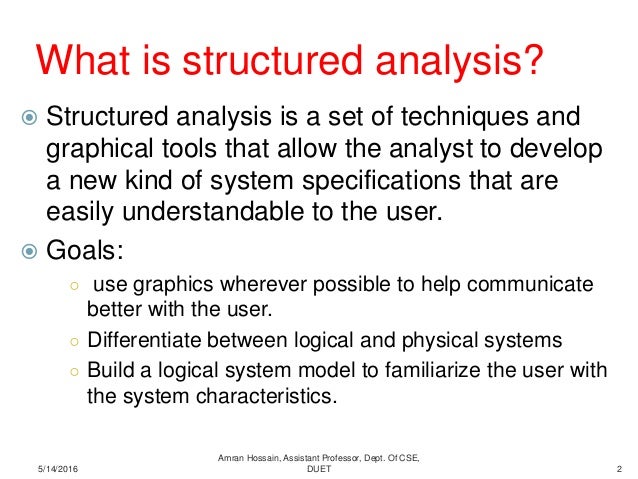 Tools Of Structured Analysis Tools Of Structured Analysis