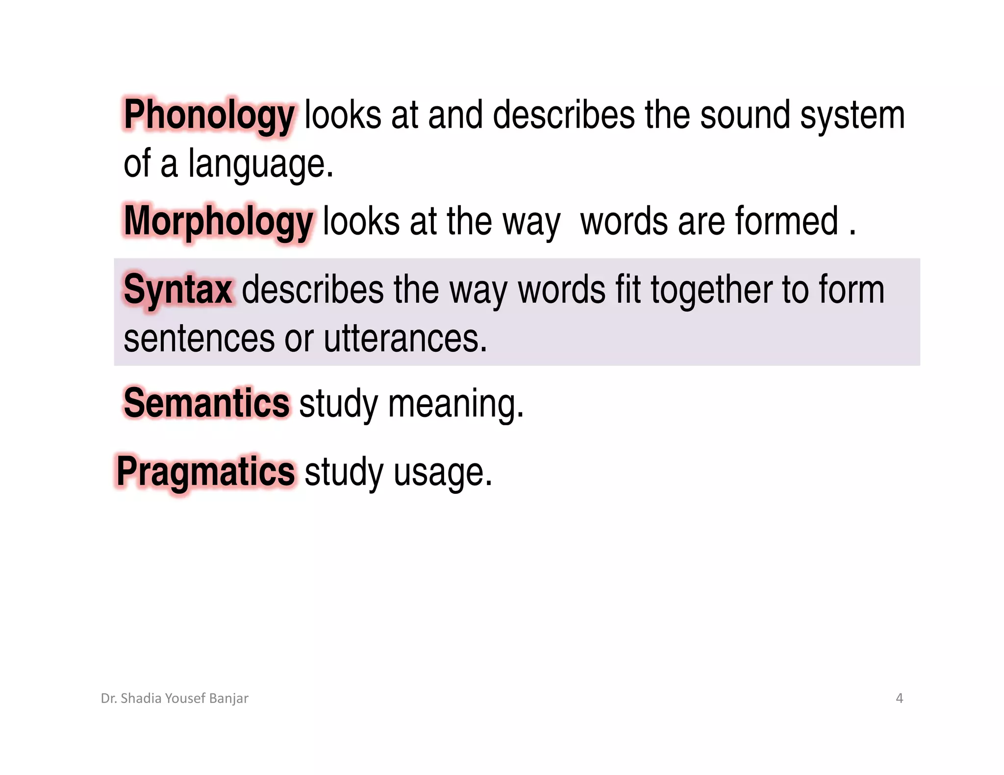 Tools of Syntactic Analysis, by Dr. Shadia Yousef Banjar.pptx | Programming Languages | Computing