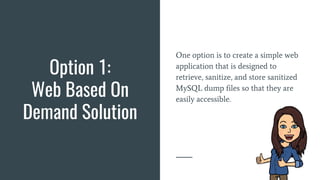 Automated Database Sanitization with AWS | PDF | Cloud Computing | Internet