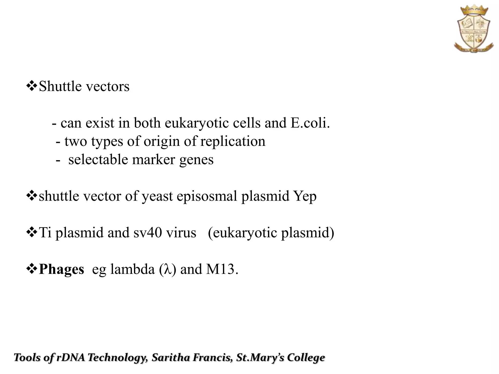 Biotechnology:Basic tools of Recombinant DNA Technology | PPTX