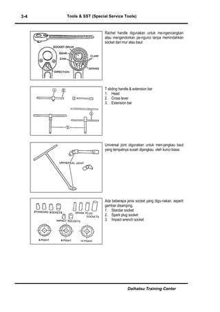 Tools & sst (special service tools) daihatsu training center | DOC
