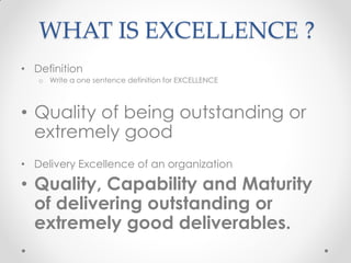 Tools and Techniques for Delivery Excellence | PDF