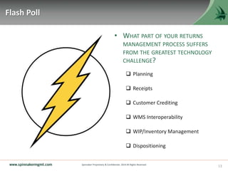 Using Tools & Technologies to Mature a Returns Management Process | PPTX