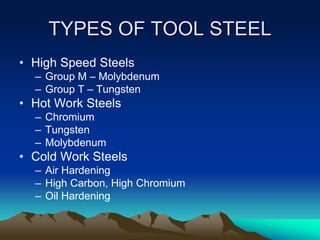 basics of Tool steel | PPTX