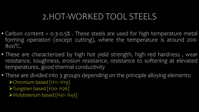 TOOL STEEL.pptx | Chemistry | Science