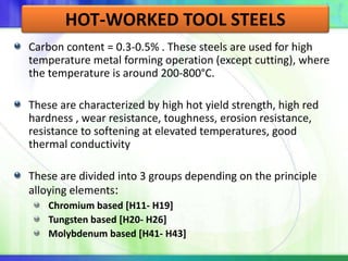 TOOL STEELS & THEIR HEAT TREATMENT | PPTX