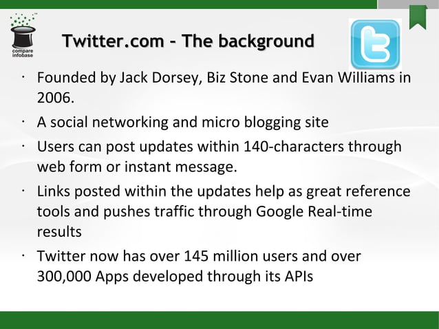 Tools to analyze your Twitter activity | PPT