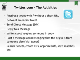 Tools to analyze your Twitter activity | PPT