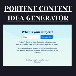 Tools to generate content ideas in 2022. | PDF