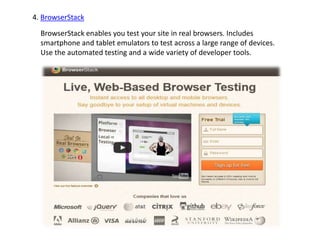 Tools to Test Ecommerce Website | PPTX