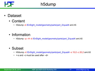 HDF Tools Tutorial | PPT