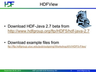 HDF Tools Tutorial | PPT