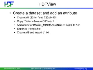 HDF Tools Tutorial | PPT