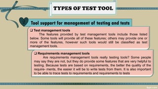 tool support for testing | PPT