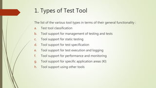 Tool support for testing | PPTX | Shareware and Freeware | Computer ...