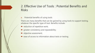 Tool support for testing | PPTX | Shareware and Freeware | Computer ...