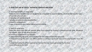 Tool support for testing | PPT