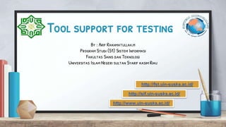 Tool support f or testing | PPT