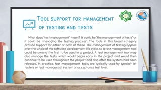 Tool support f or testing | PPT