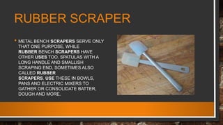 TOOLS USED IN BREAD AND PASTRY PRODUCTION | PPTX