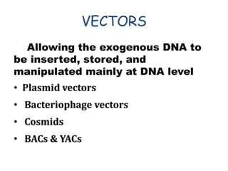 Tools used in genetic engineering | PPTX
