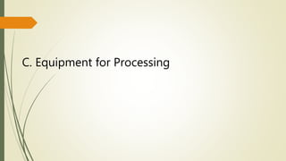 Tools, Utensils, and Equipment in Preserving and Processing Food | PPTX