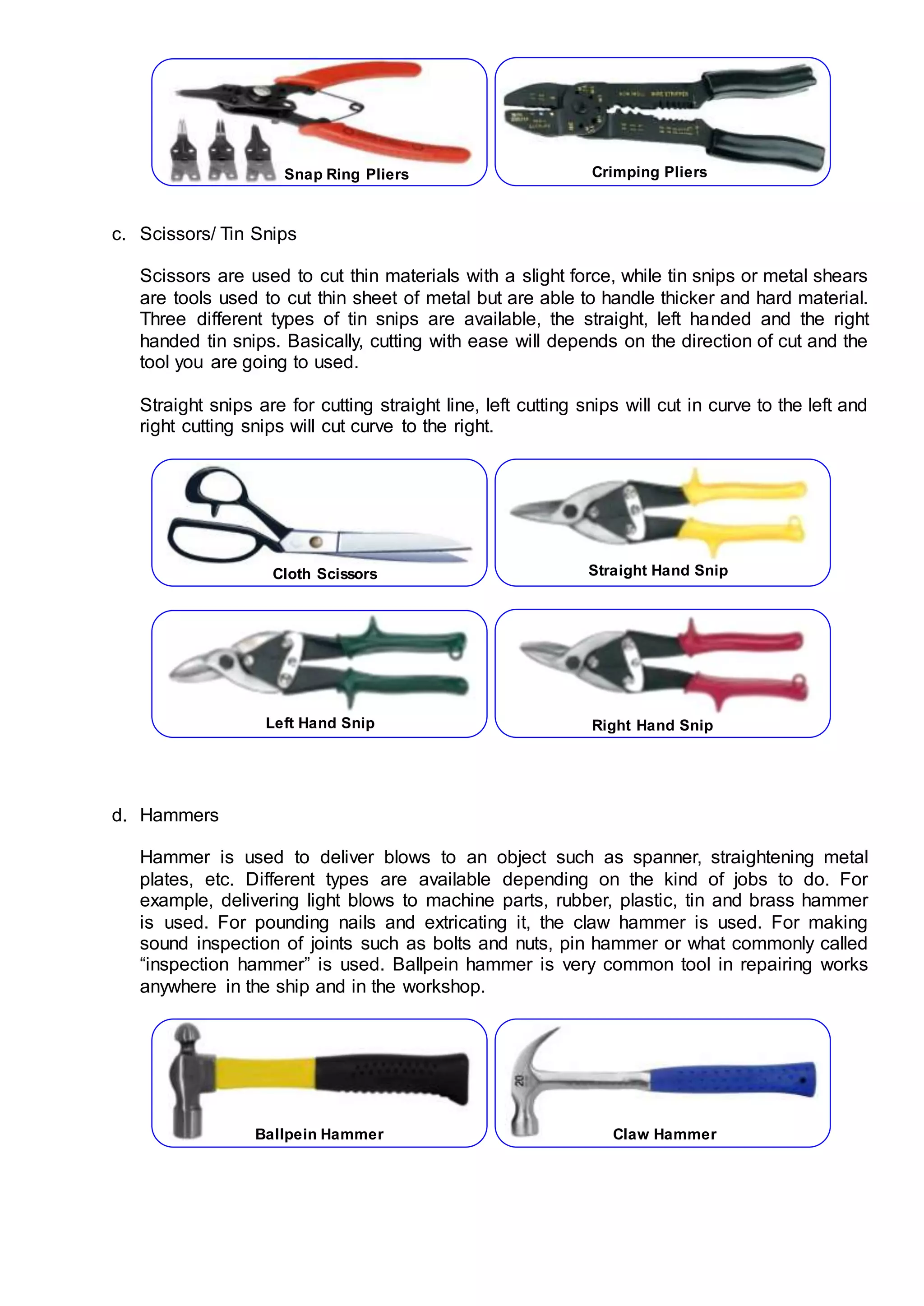 Tools, Valves & Materials for Marine Use | DOCX