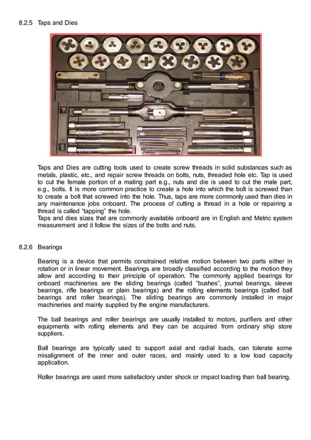 Tools, Valves & Materials for Marine Use | DOCX