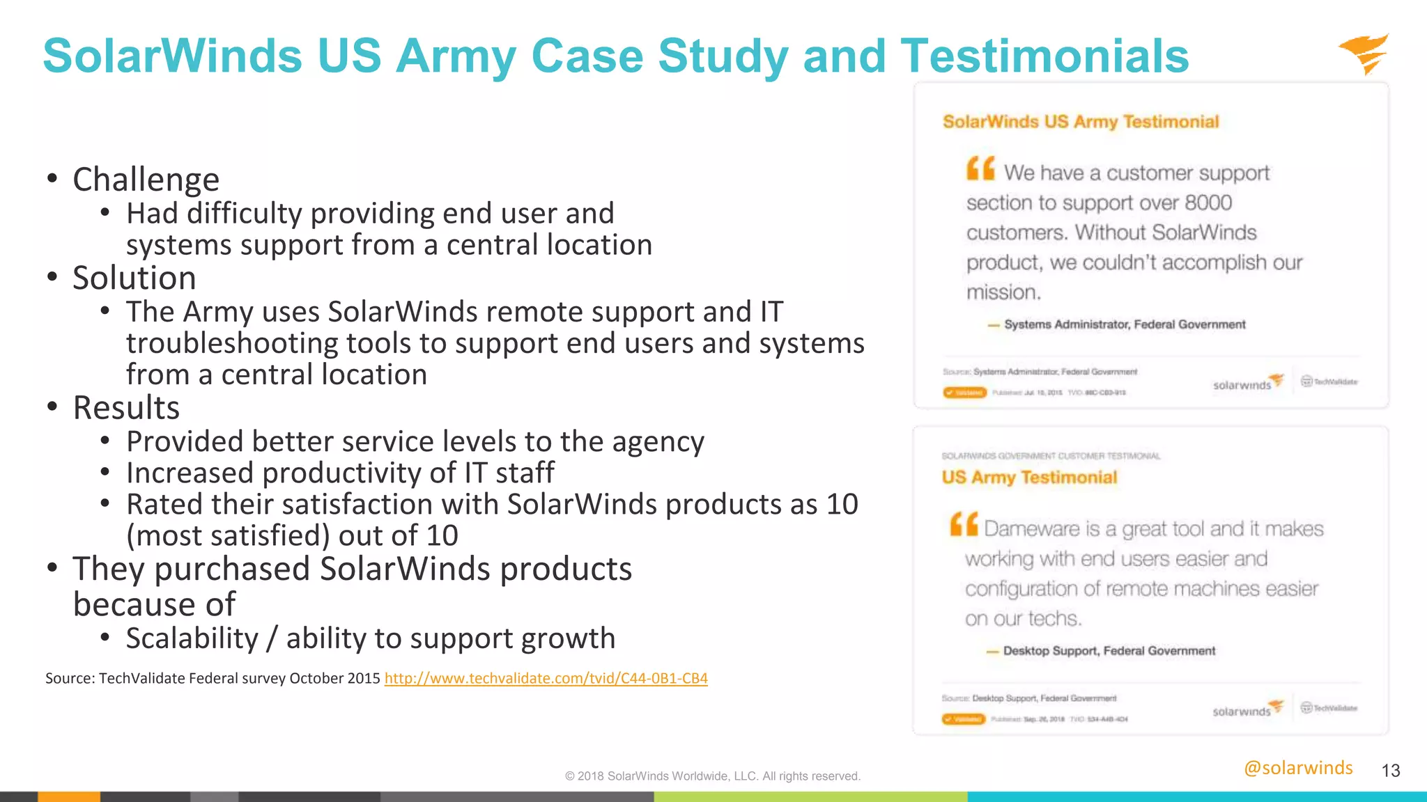 SolarWinds Federal Webinar - Using Tools to Improve IT Service ...