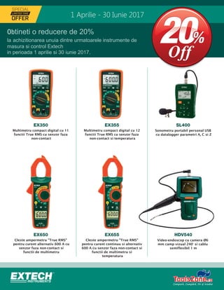 ToolsZone.ro promotie instrumente de masura si control Extech | PDF