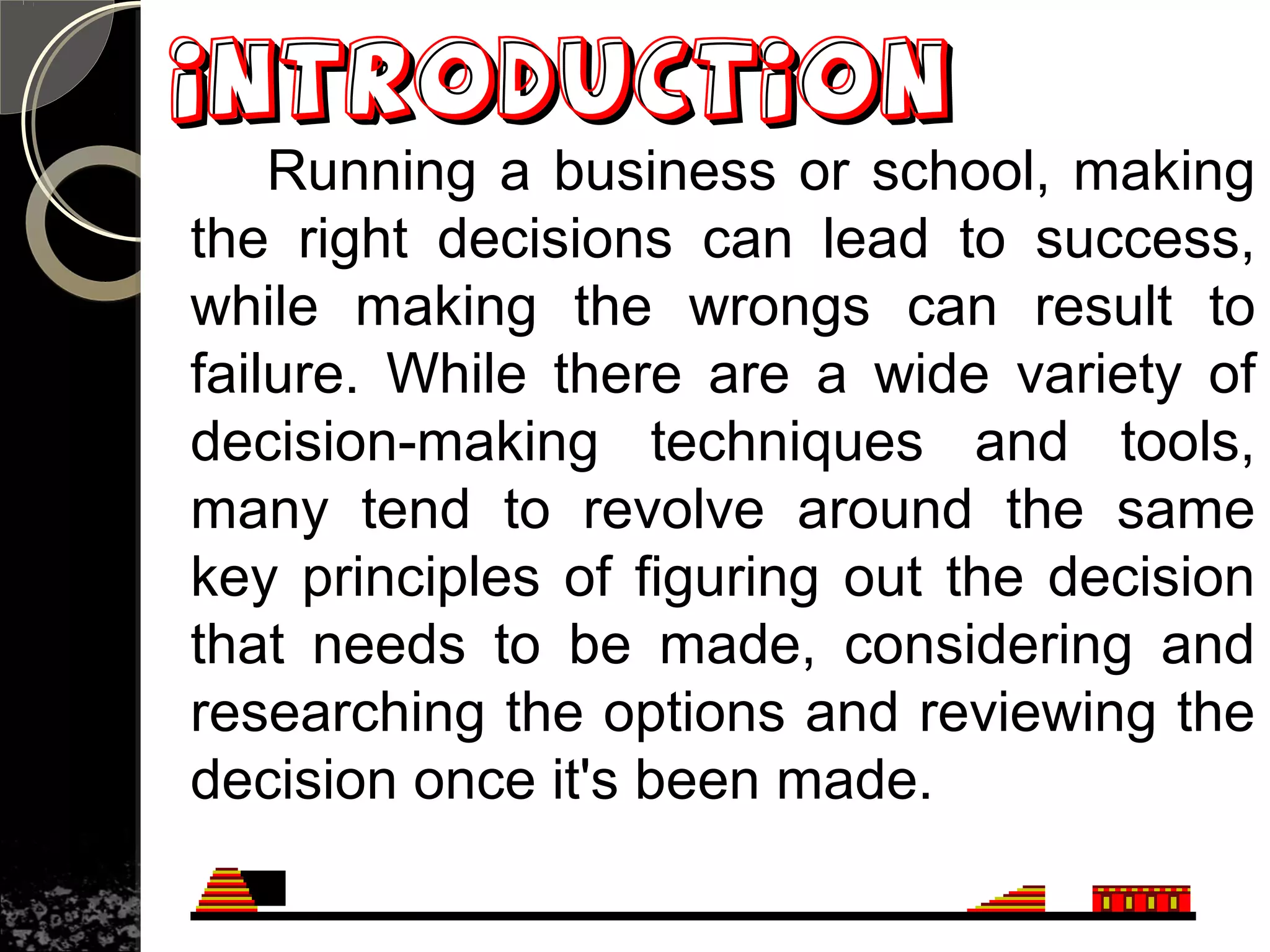 Tool & techniques decision making process | PPT