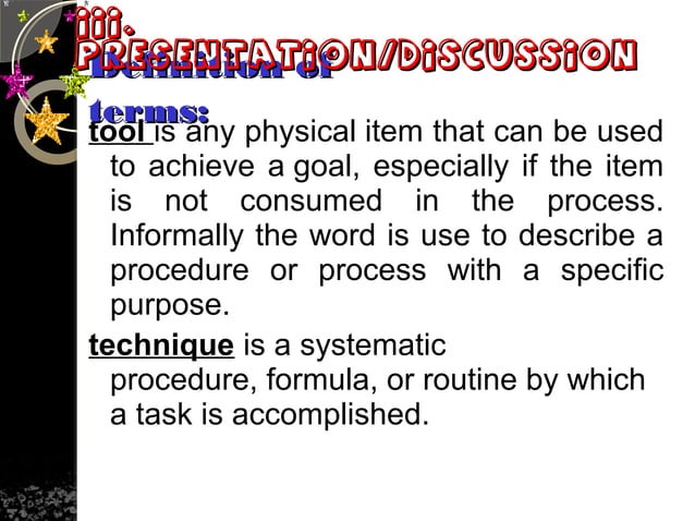 Tool & techniques decision making process | PPT