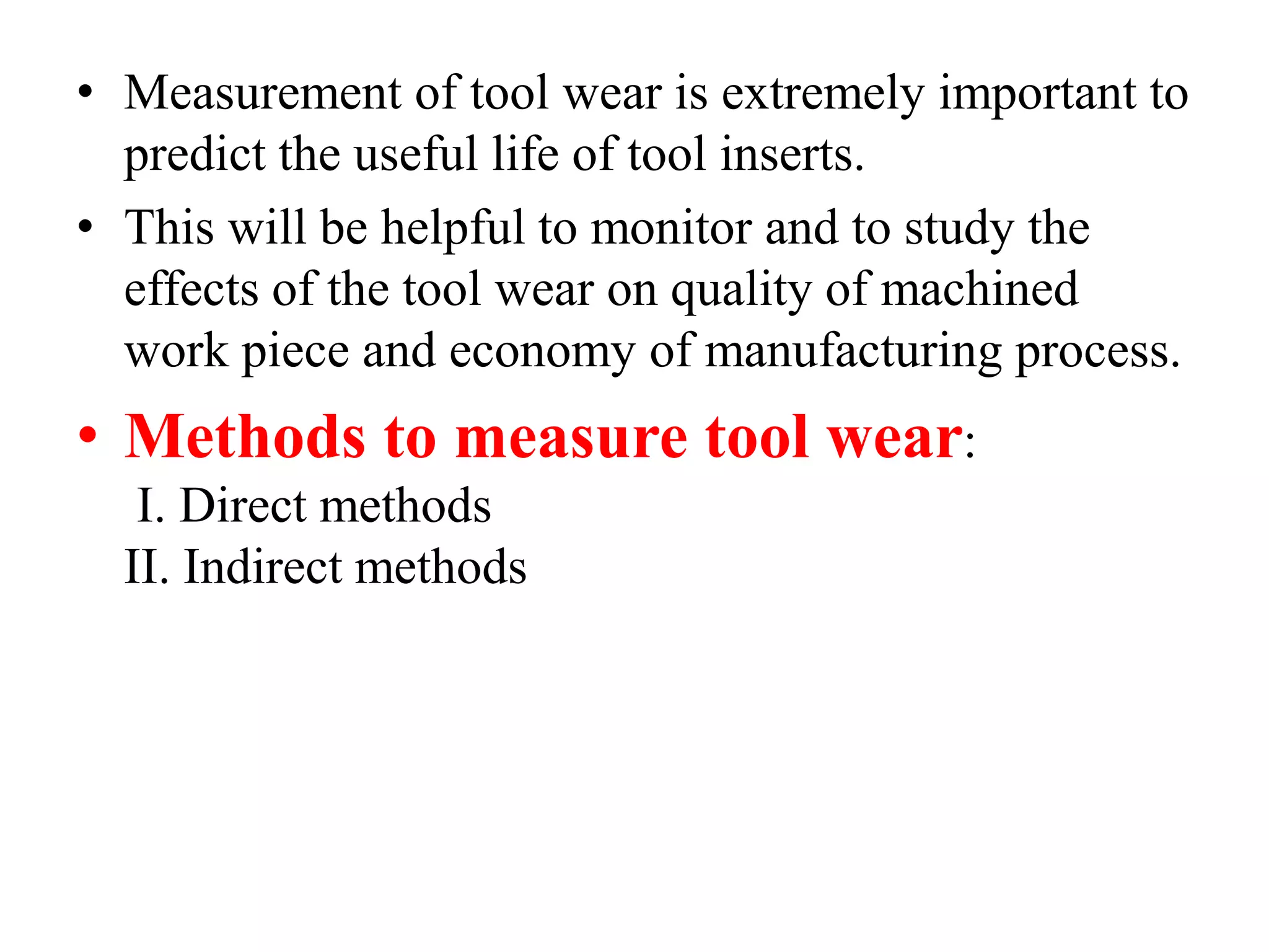 Tool wear measurement | PPTX
