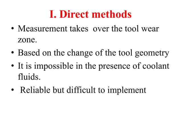 Tool wear measurement | PPTX | Physics | Science