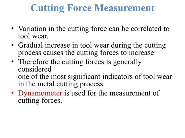 Tool wear measurement | PPTX | Physics | Science